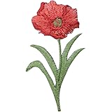 Amazon.com: Poppies - Red - Poppy Flower - Embroidered Iron on Patch