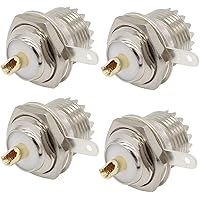 Amazon.com: SO239 Bulkhead Conector 4-Pack Pl259 Female Nut Bulkhead Panel Mounting Straight ...