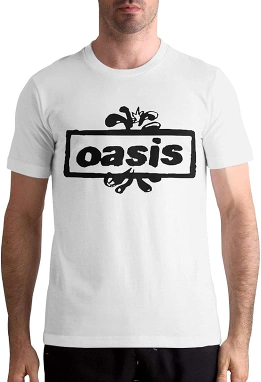 Oasis Band Shirt Men Novel 100% Cotton Sports Top White | Amazon.com