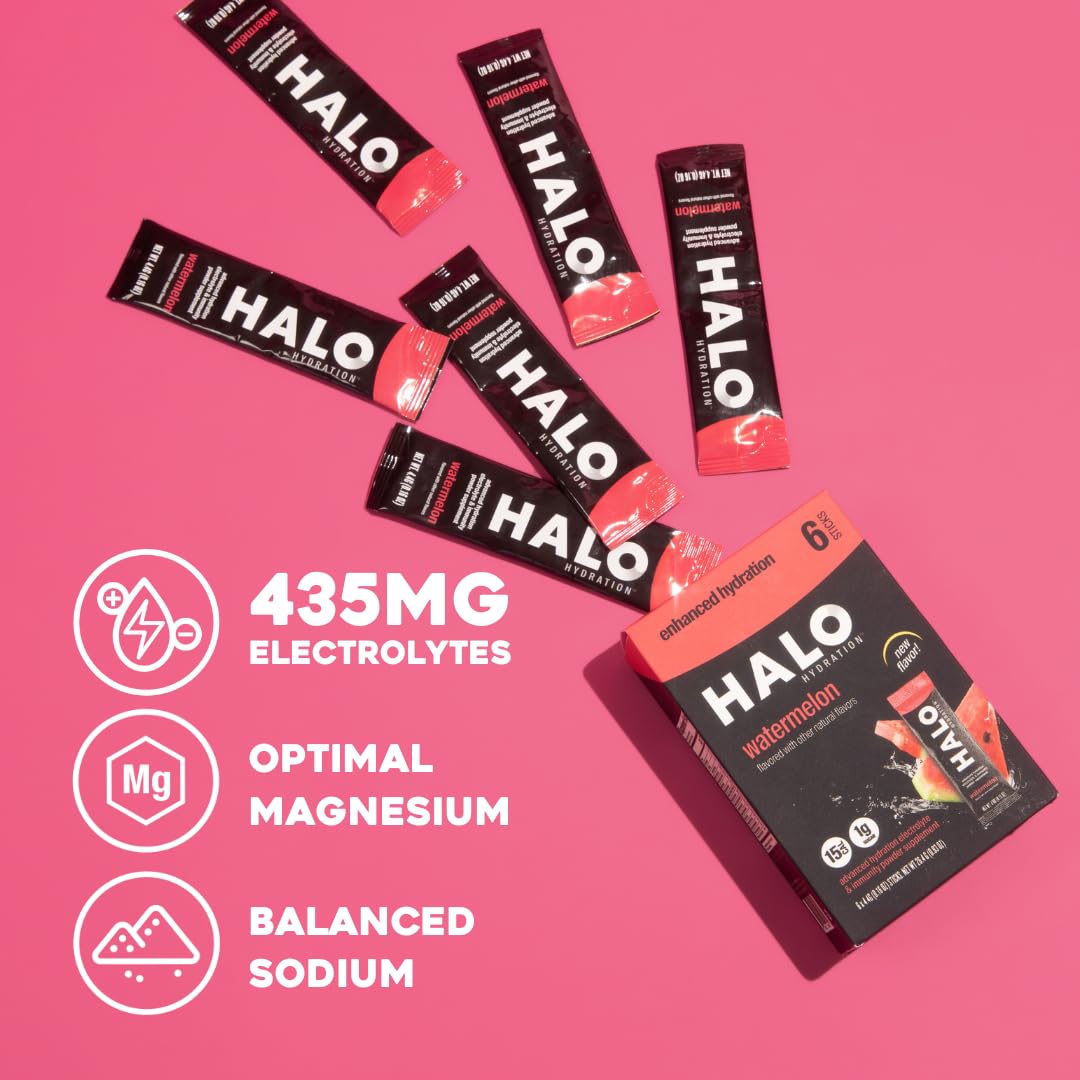 Halo Hydration - Electrolyte Drink Mix | Hydration Powder Packets ...