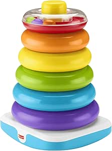 Amazon.com: Fisher-Price Giant Rock-a-Stack, 14-inch Tall Stacking Toy ...