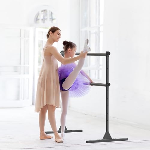 Ballet Equipment SELEWARE 4 FT Height Adjustable Wood Ballet Barre ...