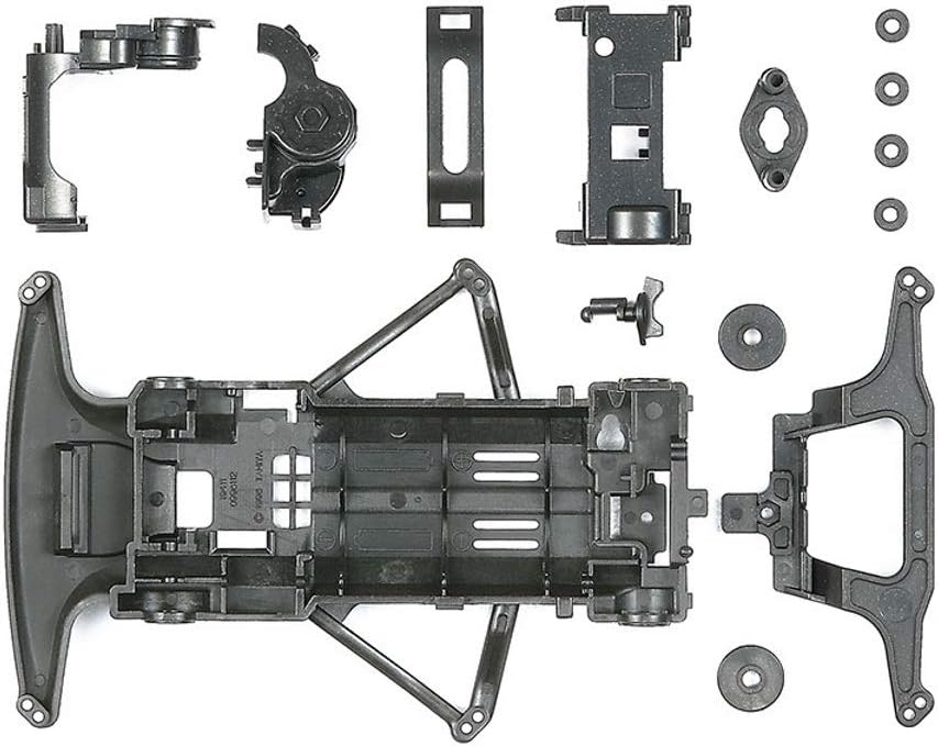 Amazon.com: Tamiya Carbon Reinforced Super FM Chassis Set 4WD Mini ...