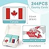 244PCS Countries of The World Flags Flash Cards Country Continent ...
