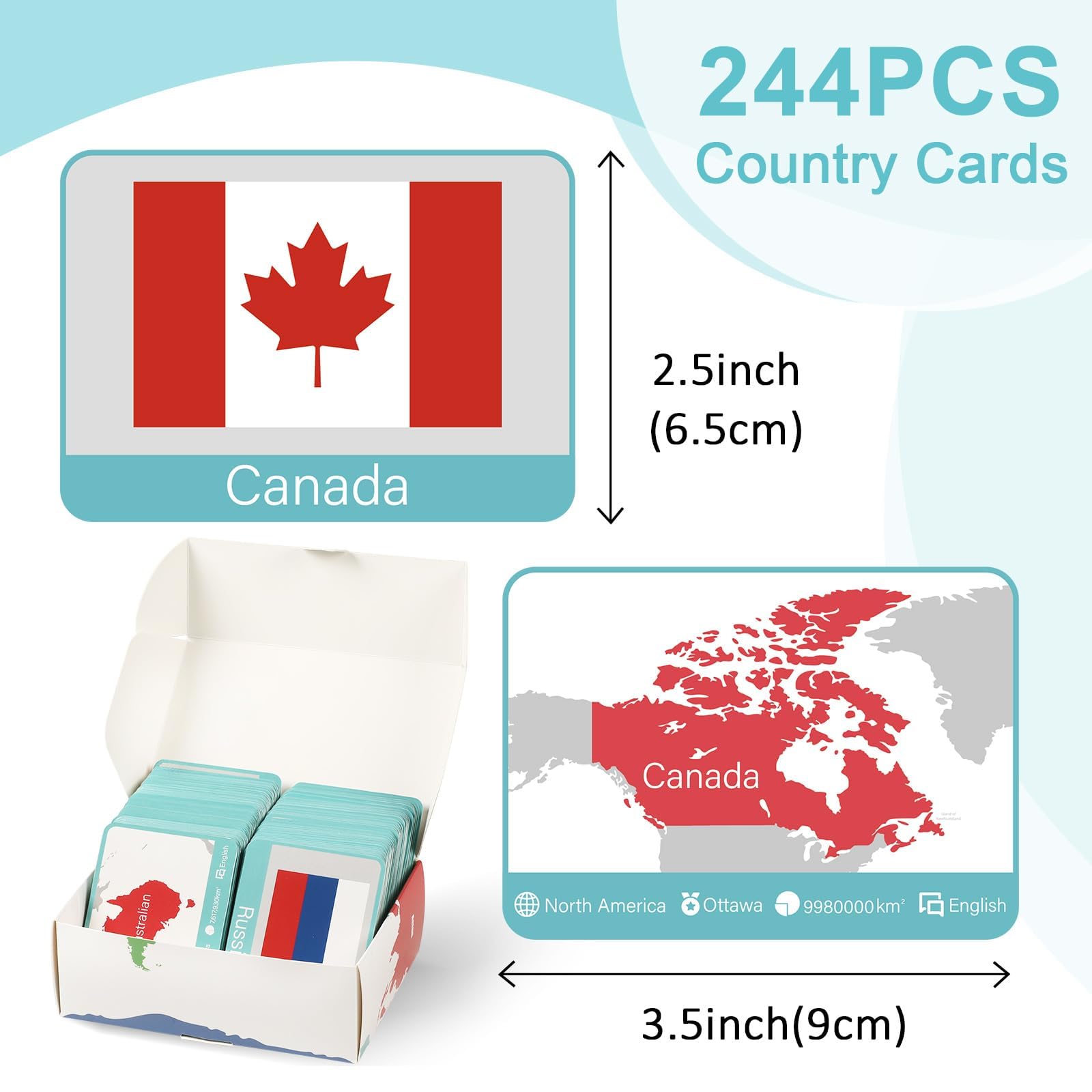 Mua 244PCS Countries of The World Flags Flash Cards Country Continent ...