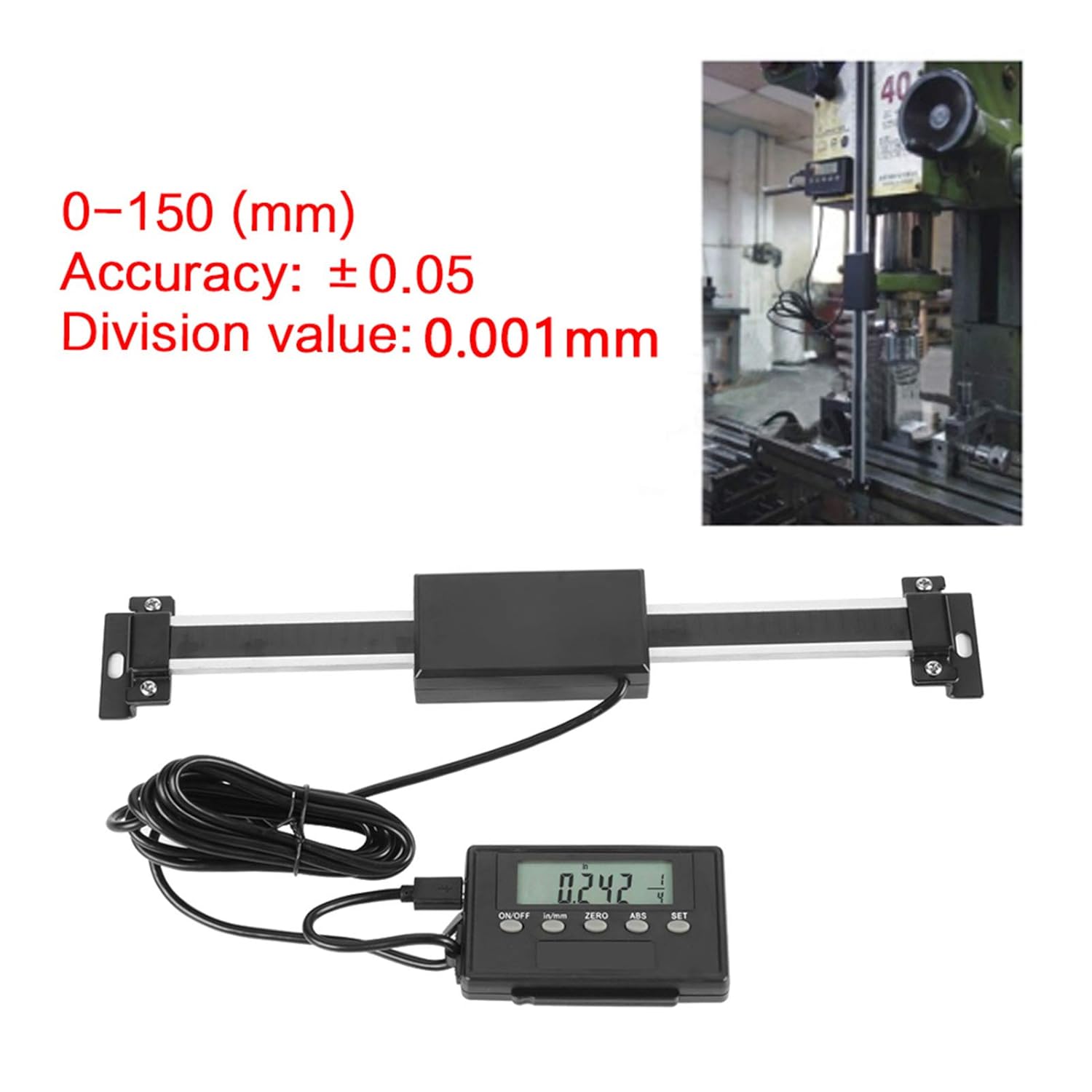 Adjustable Precise Digital Readout Kit Digital Remote Linear Scale ...