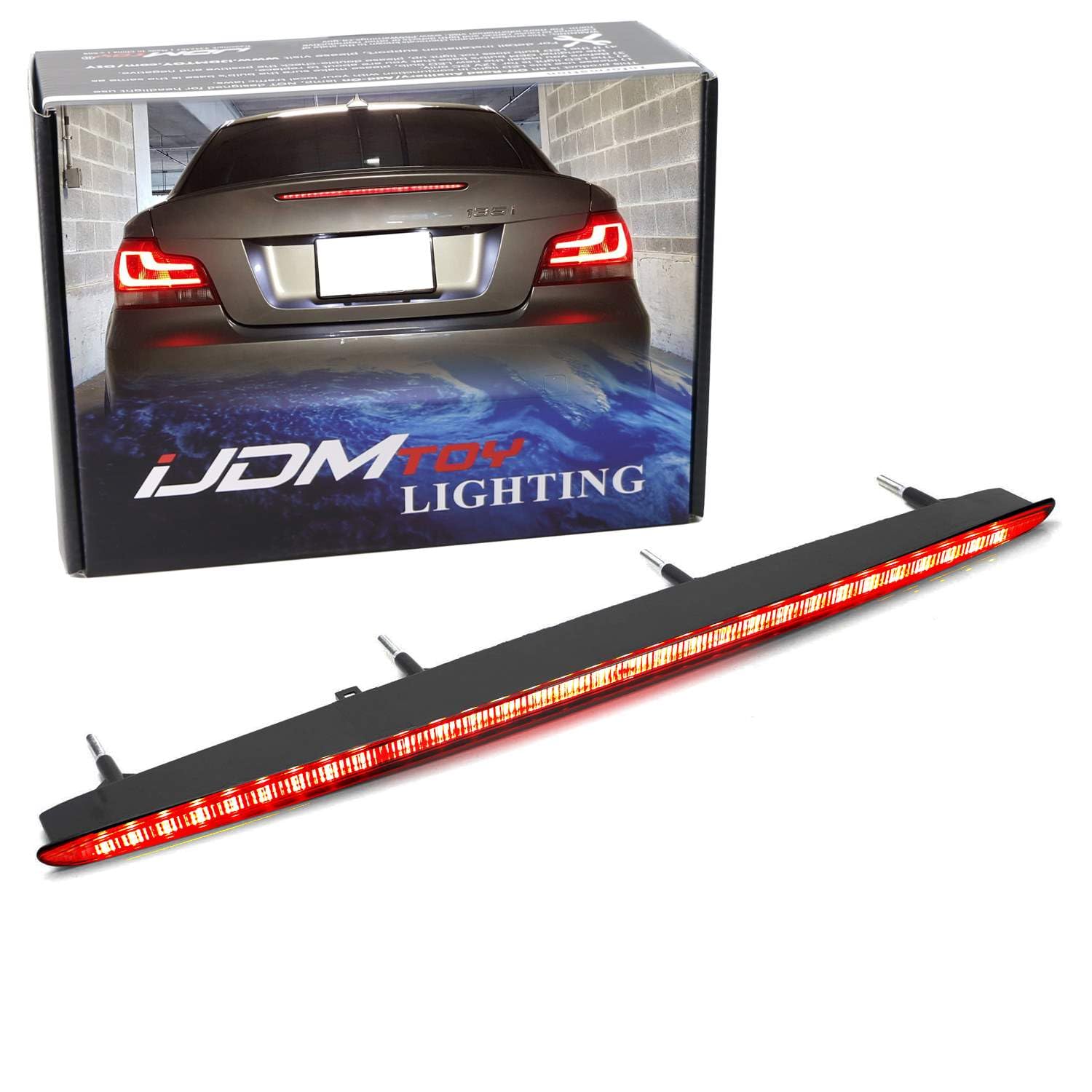 iJDMTOY OEM-Spec Smoked Lens Full LED Trunk Lid Third Brake Light Bar ...