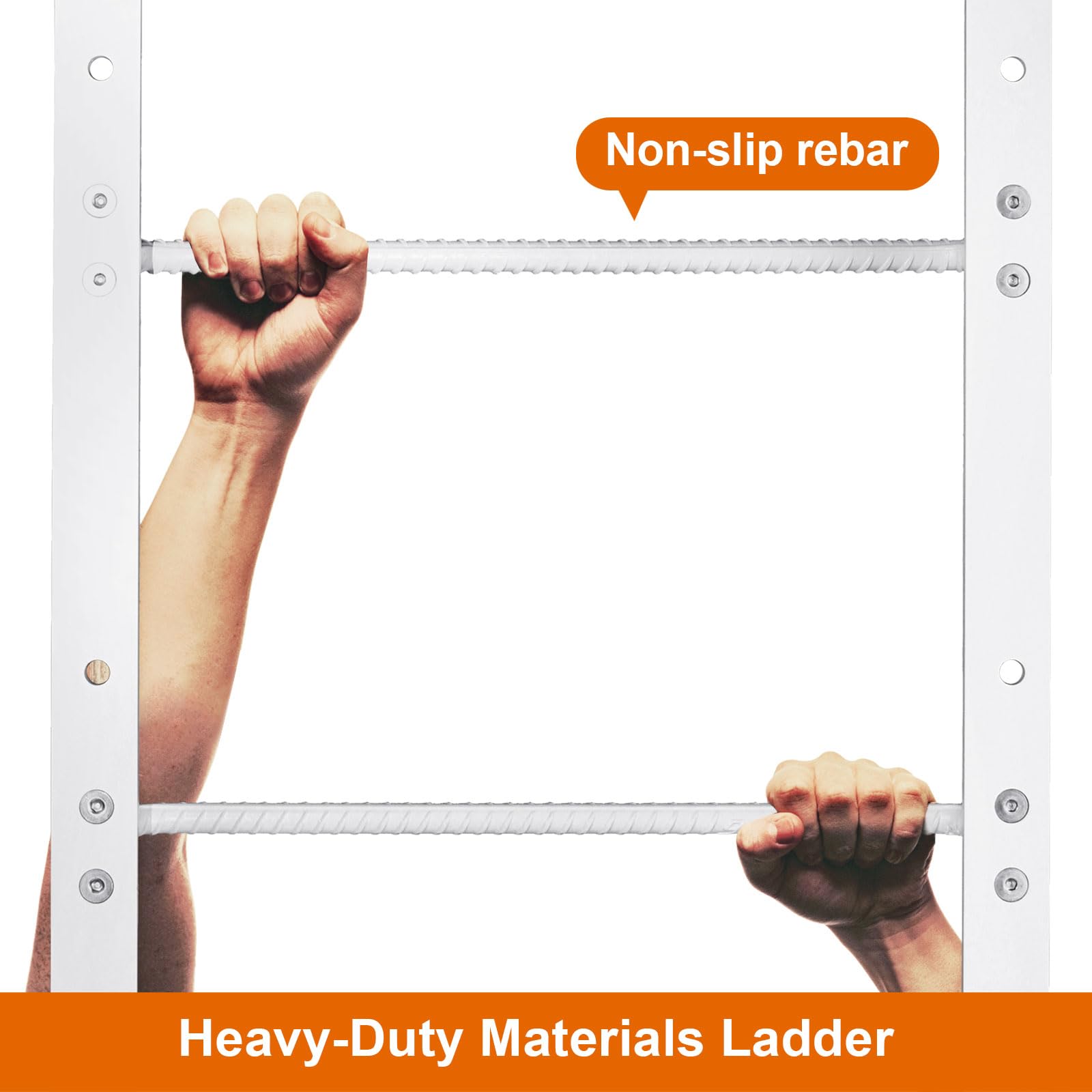 Zwinz 4-Rung Window Well Ladder Hooked, Heavy Duty Steel Fire Escape ...