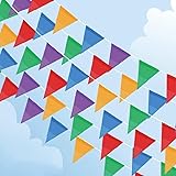 Amazon.com: 10 Sets 820 ft 500 Pieces Colorful Pennants Flag Multicolor ...