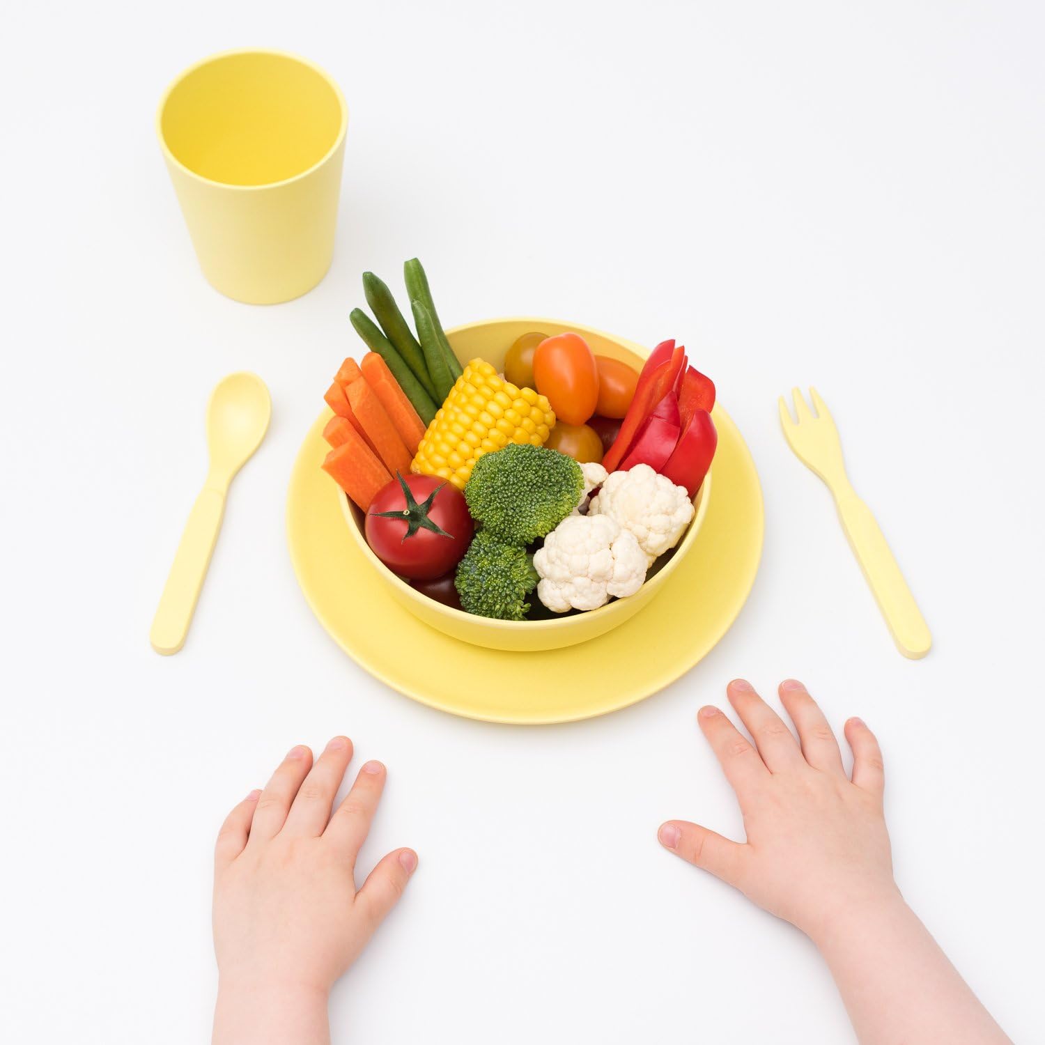 BoBo and Boo Bamboo 5 Piece Dinner Set (7 Colours Available) – Yellow ...