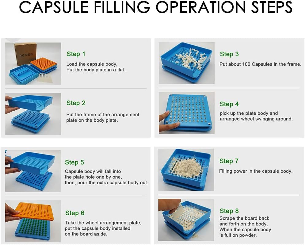 Capsule Filler Empty Capsules Plates 100 Holes with Powder Scrap Plates ...