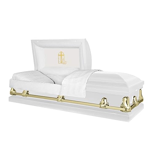 Titan Casket Orion Panel Collection (White & Gold, Praying Hands ...