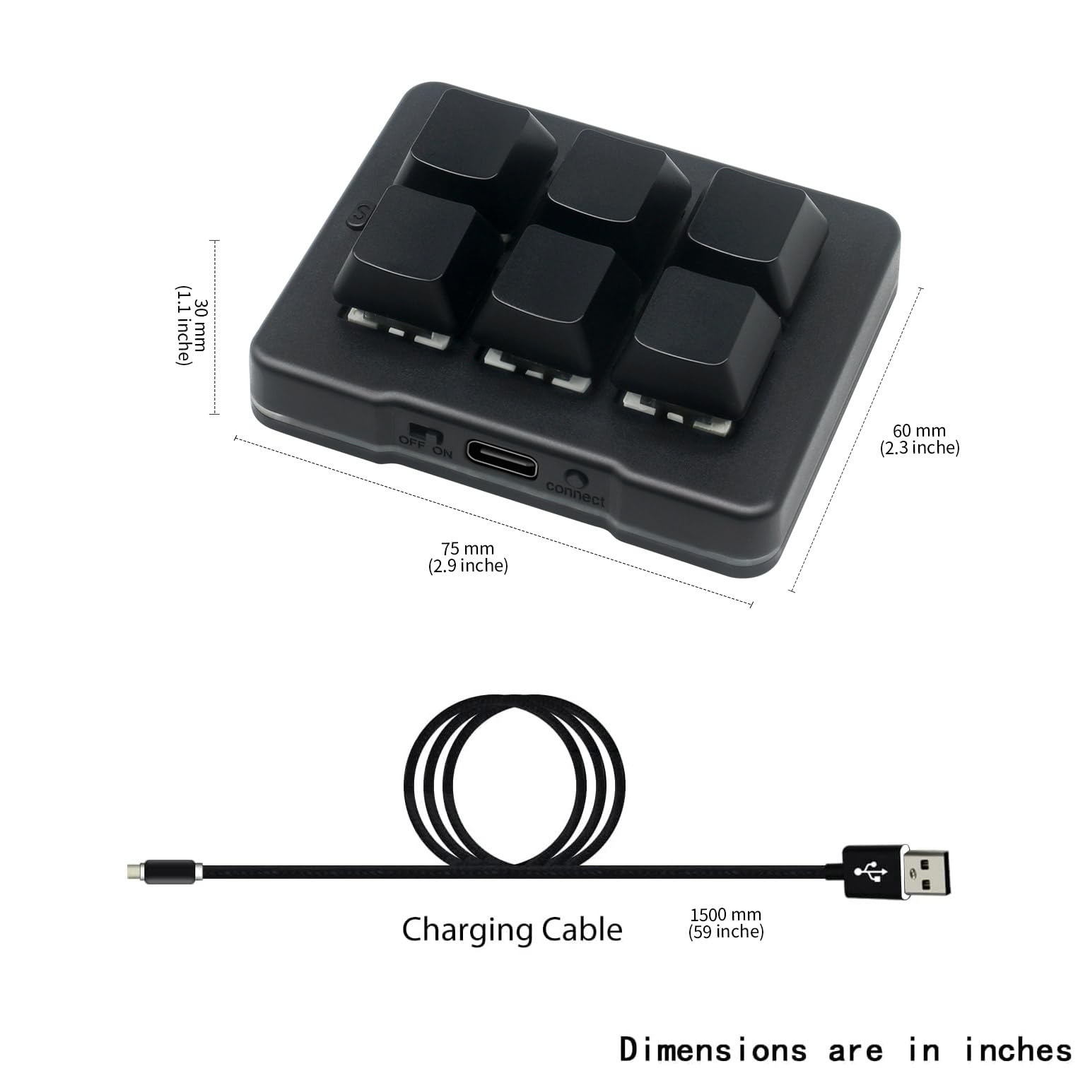 Mua 6 Key Mini Keypad Wireless USB Gaming Keyboard Macro Customized ...