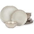 Amazon.com | Famiware Aegean Dinnerware Set for 4, Plates and Bowls ...