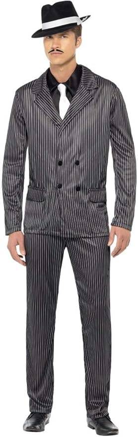 Adult Mens 1920s Gangster Gangsta Bugsy Malone Great Gatsby Fancy Dress ...