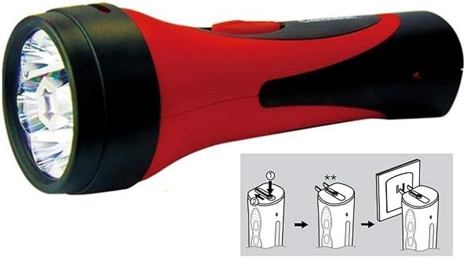 6 LED Rechargeable Plug-in Emergency Ready Flashlight: Amazon.ca: Tools ...
