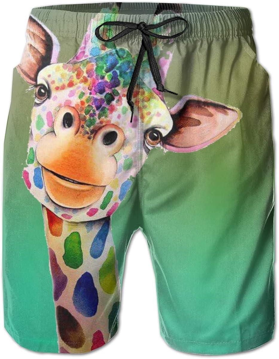 lkjhgfds Long Deer Funny Swim Trunks Ropa de Playa de Secado rápido ...
