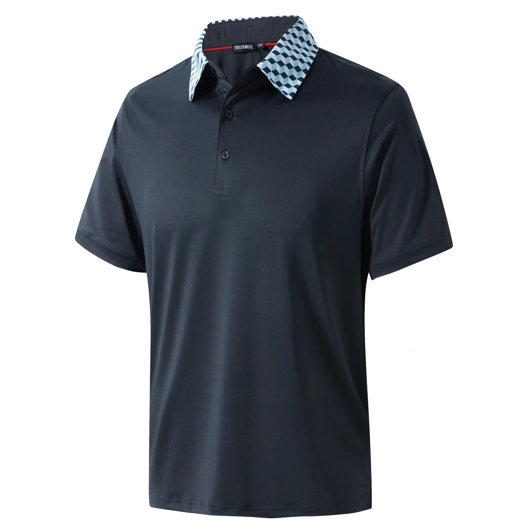 TRUSMOL Golf Shirts for Men Short Sleeve Dry Fit Moisture Wicking Quick ...