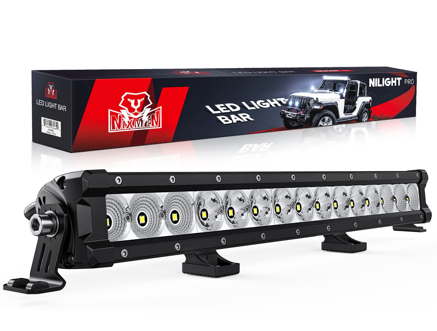 Nilight LED Light Bar 20 Inch 75W Flood Spot Combo Beam 9000LM Osram P8 ...