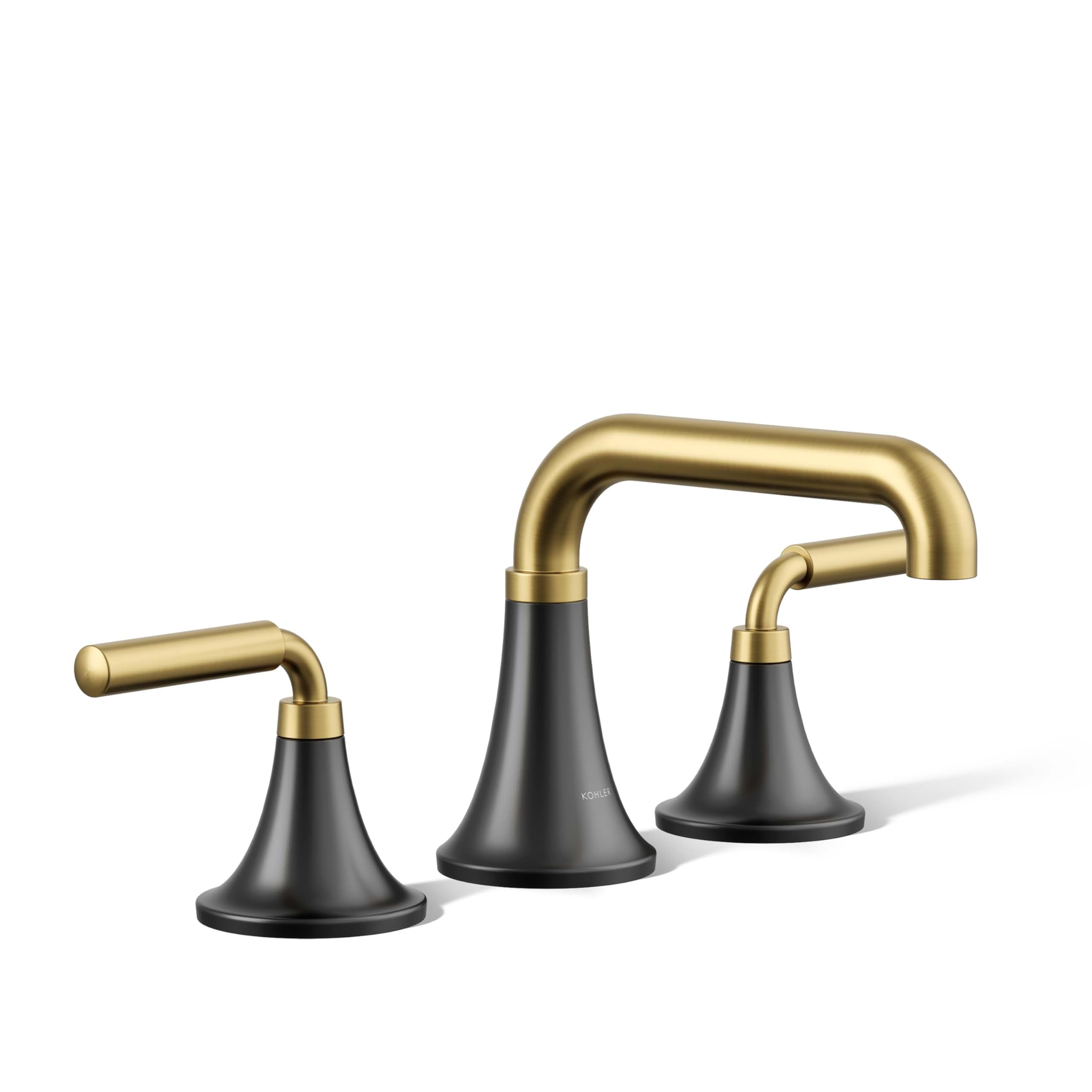 KOHLER 27416-4K-BMB K-27416-4K-BMB Tone Widespread Bathroom Sink Faucet ...