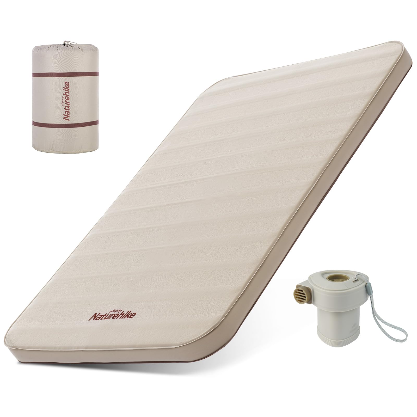 Naturehike Camping Mattress with Portable Air Pump, 4" Thick Self ...