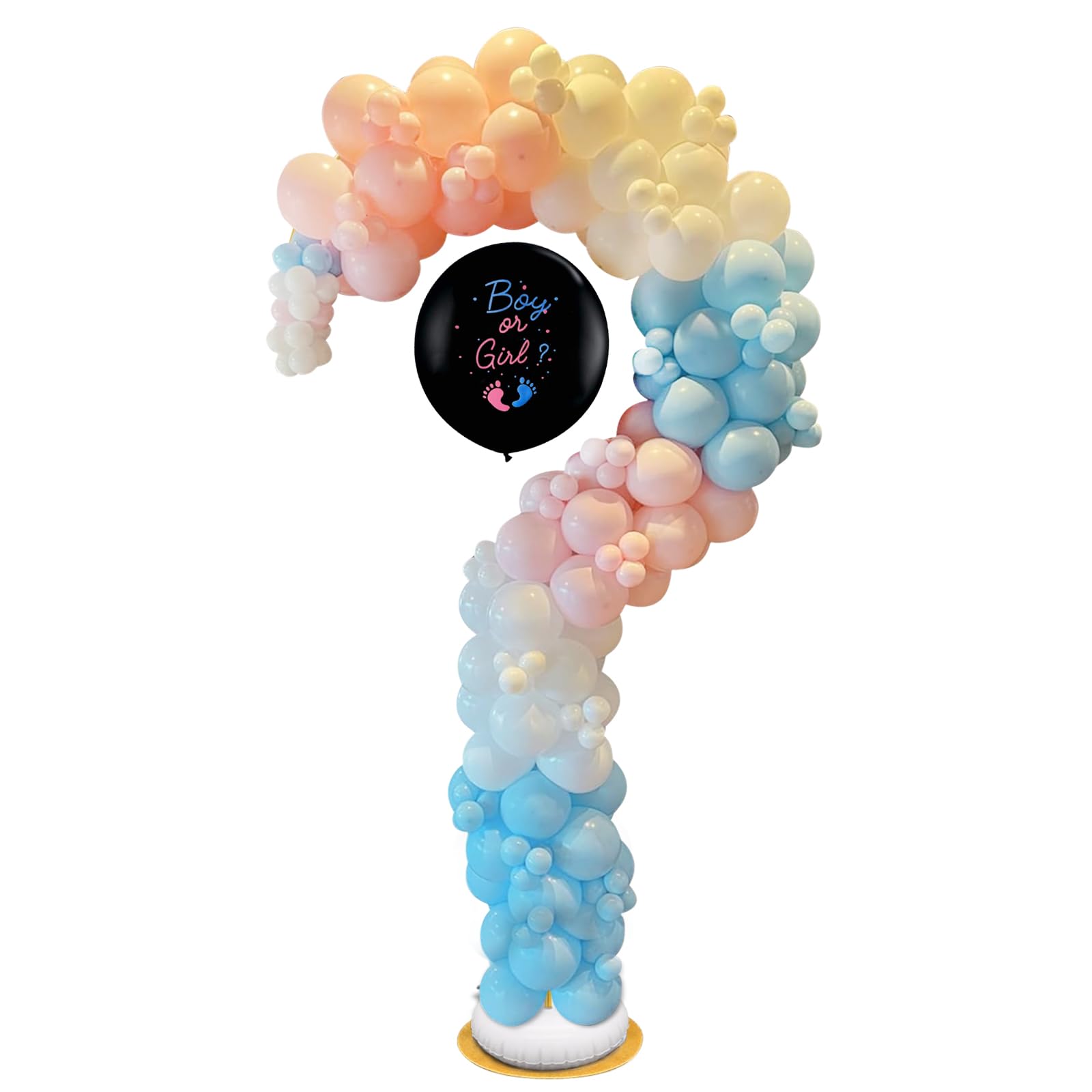 ZpigToor Metal Question Mark Arch Backdrop Stand Gender Reveal Balloon ...