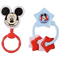 Amazon.com : Disney Mickey Mouse Combo Pack Character Rattle & Keyring Teether, Mickey : Baby