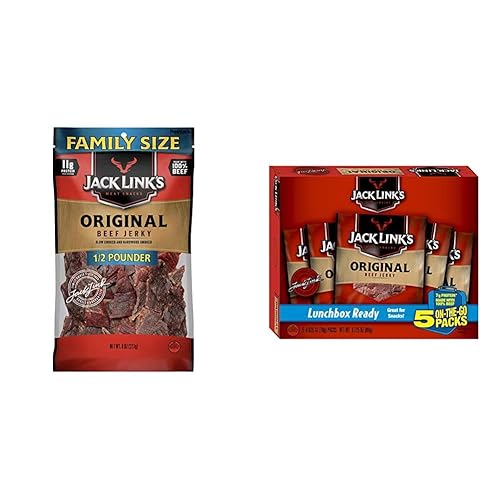 Jack Link's Beef Jerky Original Flavor Bundles - Flavorful Meat Snacks, Great Source of Protein ...