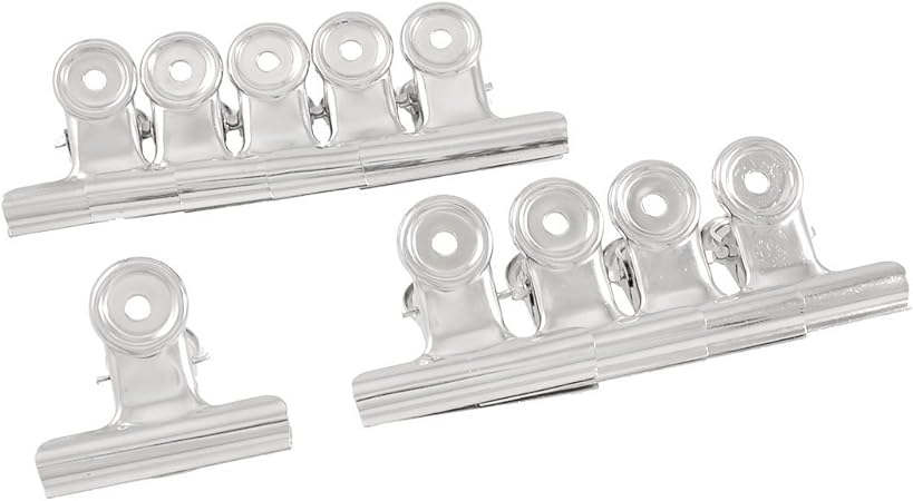 Sourcingmap Lot de 10 pinces à documents en acier inoxydable 3 cm ...