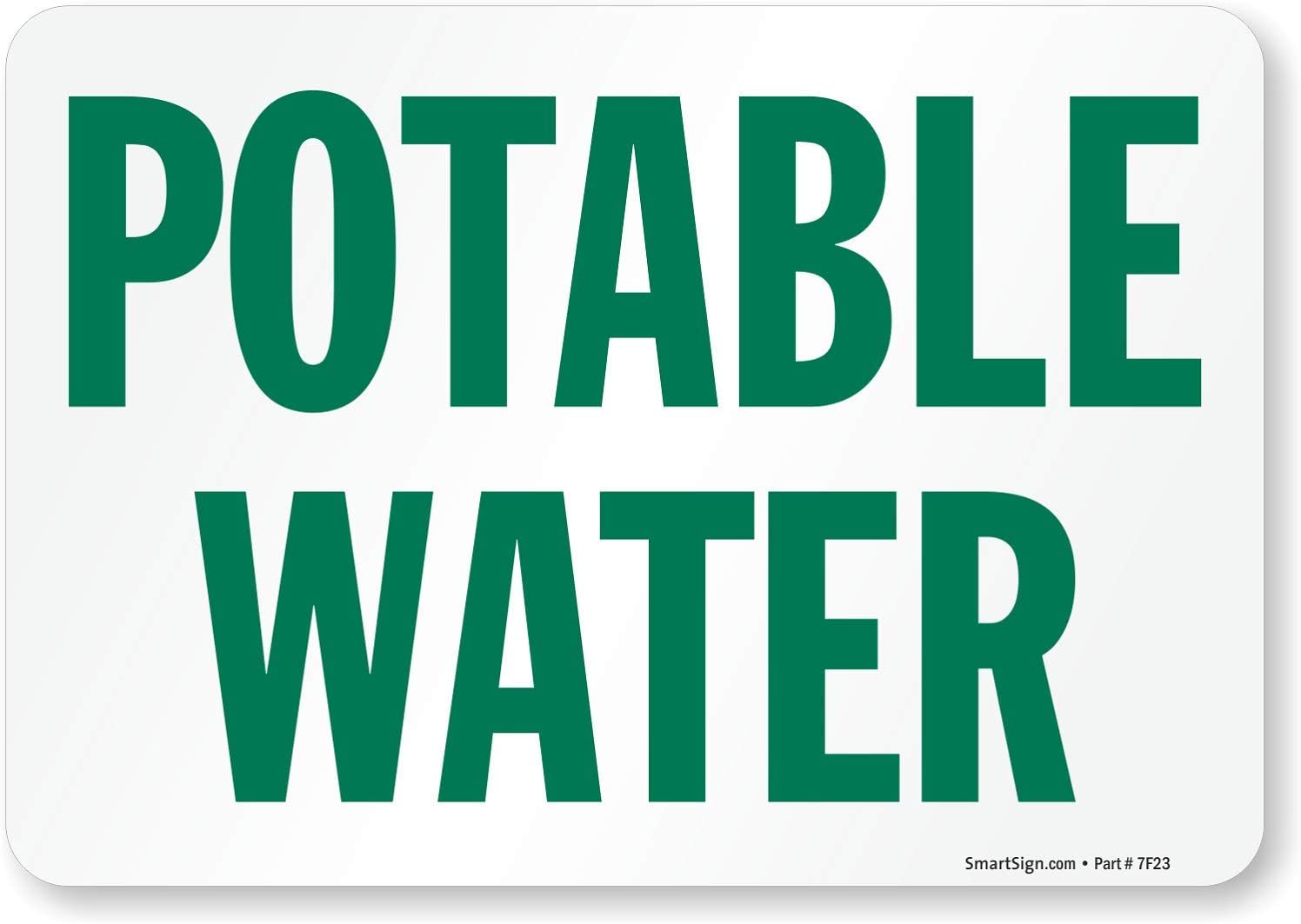 SmartSign "Potable Water" Label | 7" x 10" Laminated Vinyl: Amazon.com ...
