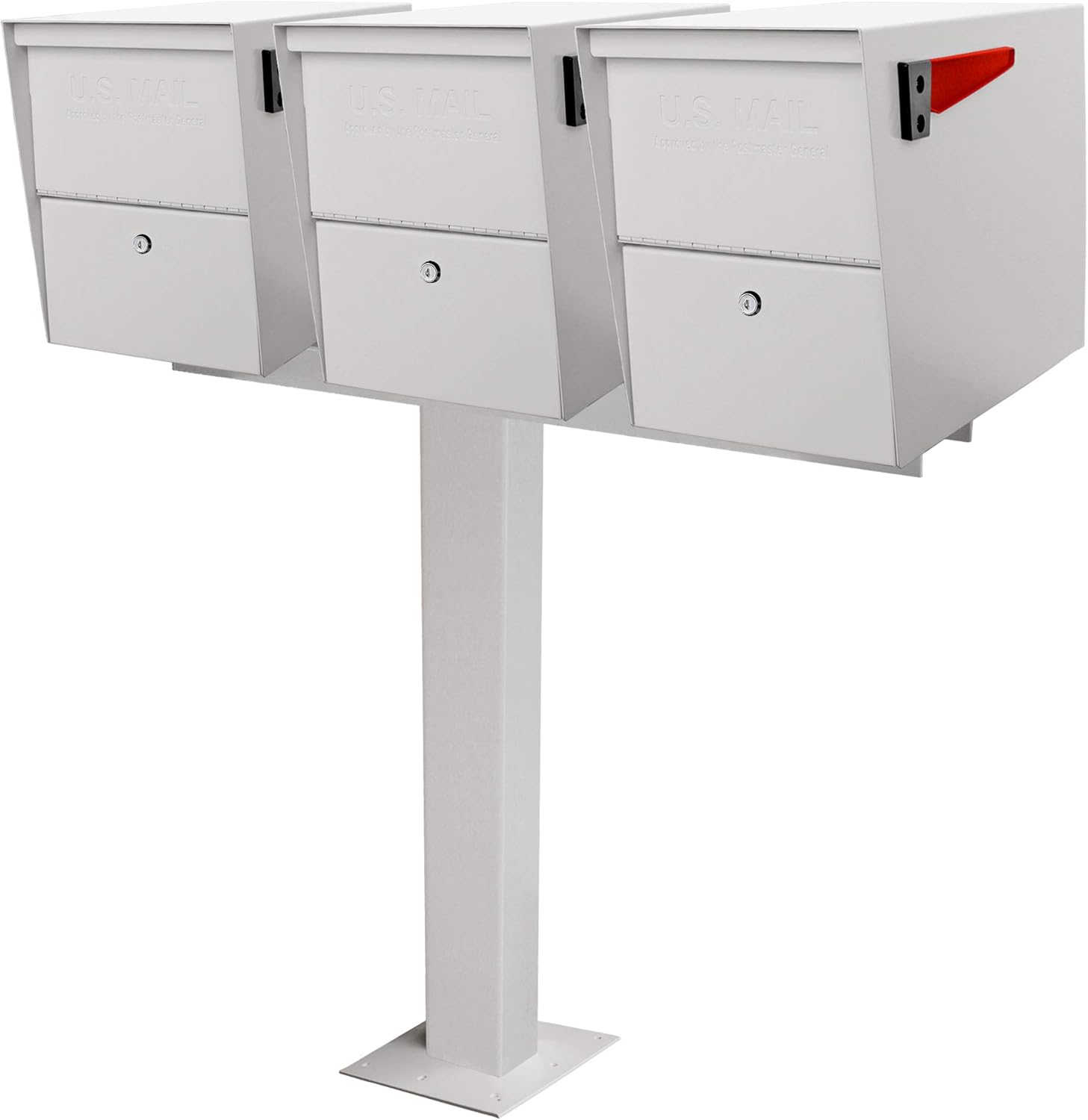 Mail Boss 7142 Box Spreader Bar For Three-Mailbox Applications, White ...