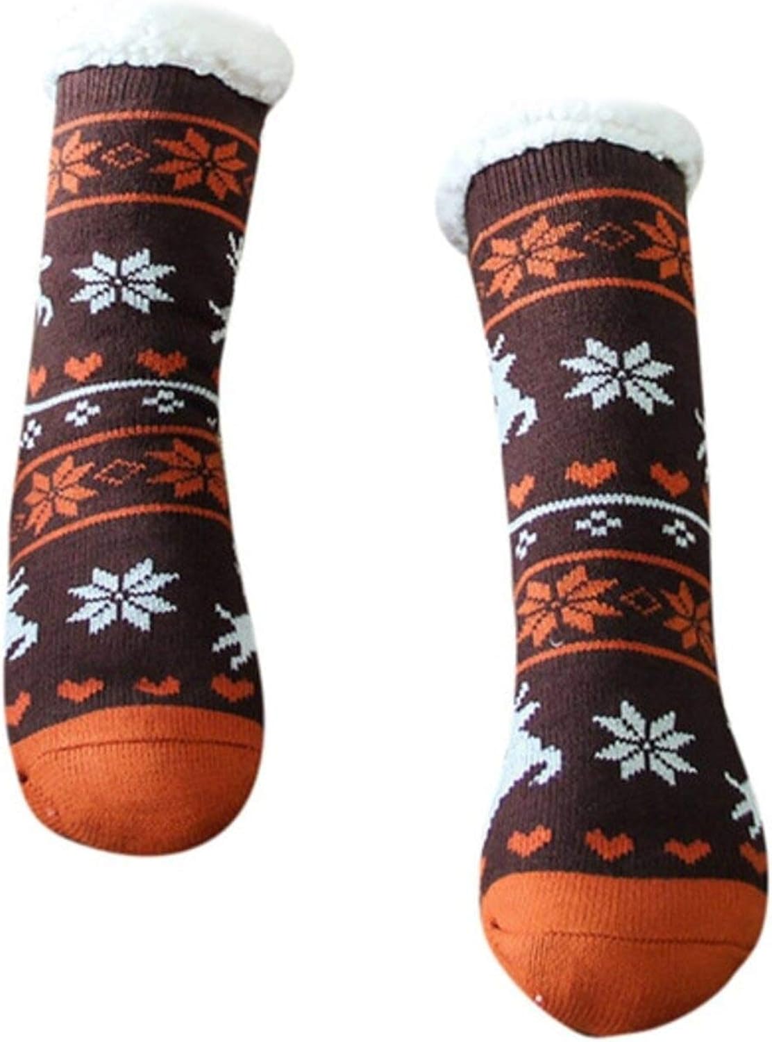Petano 2019 Extra-warm Fleece Indoor Socks (Brown): Amazon.co.uk: Clothing