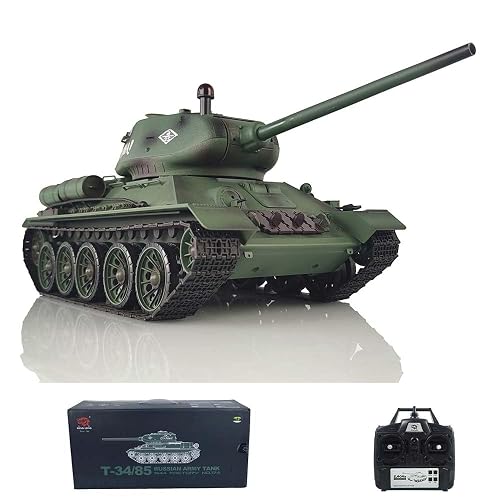 Heng Long 2.4G 1/16 Scale 7.0 Plastic Ver Soviet T34-85 RTR RC Tank ...