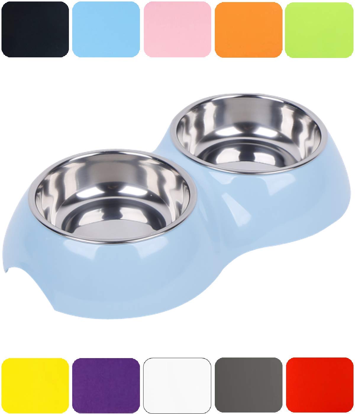 DDOXX Double Dog Bowl Melamine Stainless Steel | for Small, Medium ...