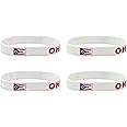 Amazon.com: LLBFHH 4 Pcs Ohio State Flag Rubber Bracelets,State Flag ...