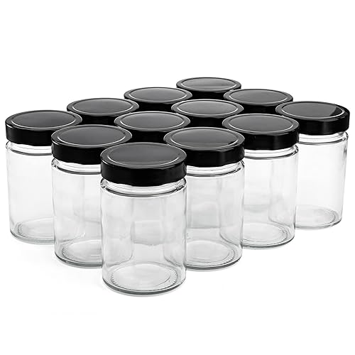 Dicunoy 12 Pack Glass Candle Jars with Lids, 17 oz Large Candle ...