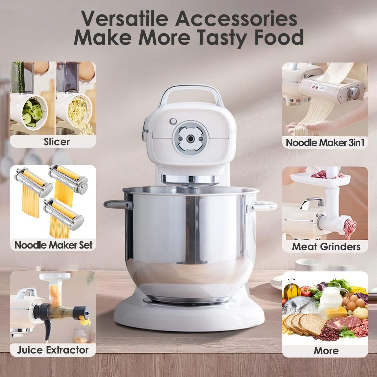 Mua 8.4QT Commercial Stand Mixer 800W with NSF Certified and Aluminum ...