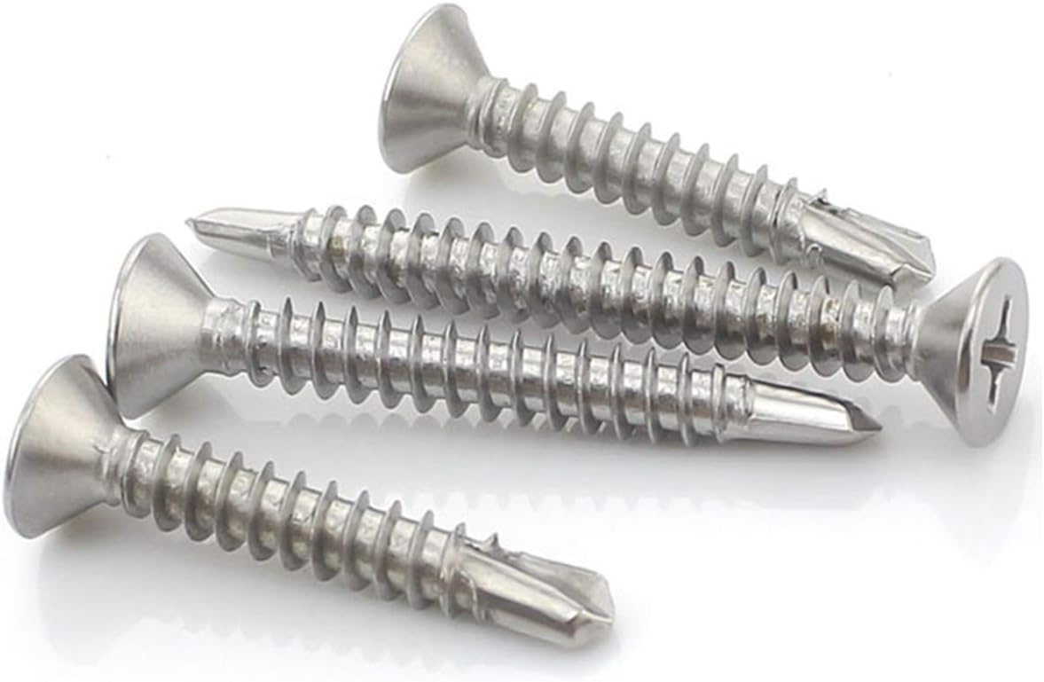 Autoperforantes LUCHANG 100 piezas 410 acero inoxidable M4.2 M4.8 Cruz ...