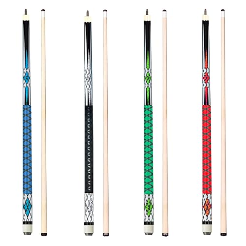 Joovon Pool Sticks Set of 4 and Pool Sticks Set of 2 with 13mm Cue Tip ...