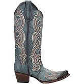 Amazon.com | Corral Women's Sierra Fringe and Studs Snip Toe Cowgirl ...