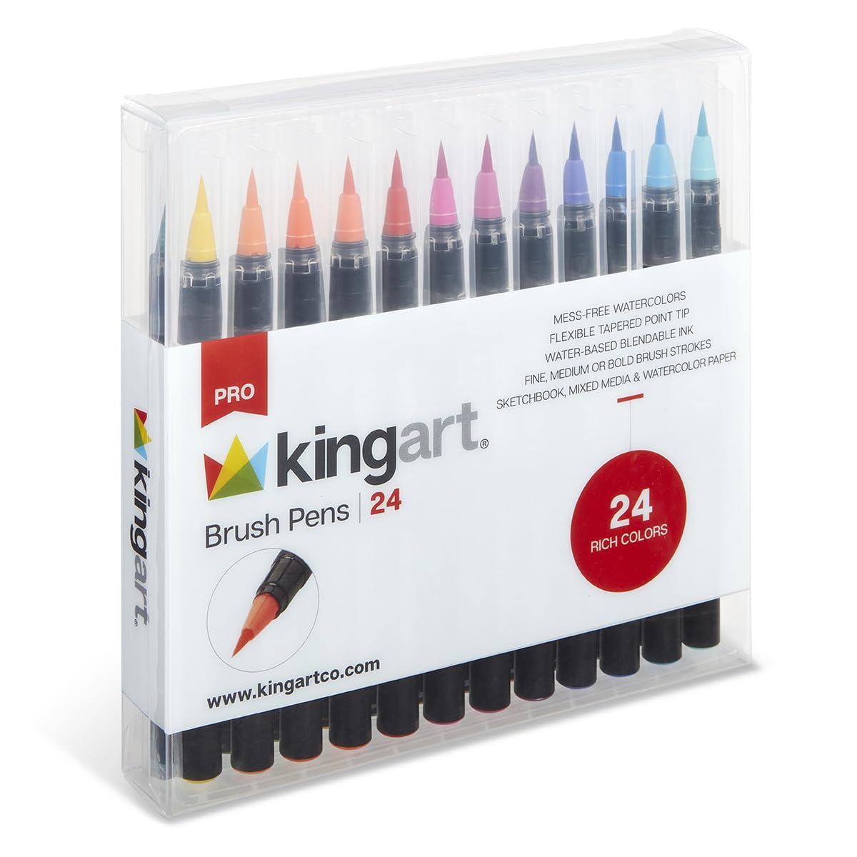Mua KINGART Pro Brush Pens, 24 Colors for Real Watercolor Painting with ...