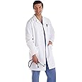 Amazon.com: Meta 15112 Fundamentals Mens 38" Lab Coat White L: Medical ...