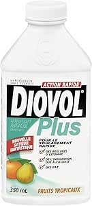 Diovol Fast-Acting Antacids Plus Suspension, Tropical Fruit, 350ml ...