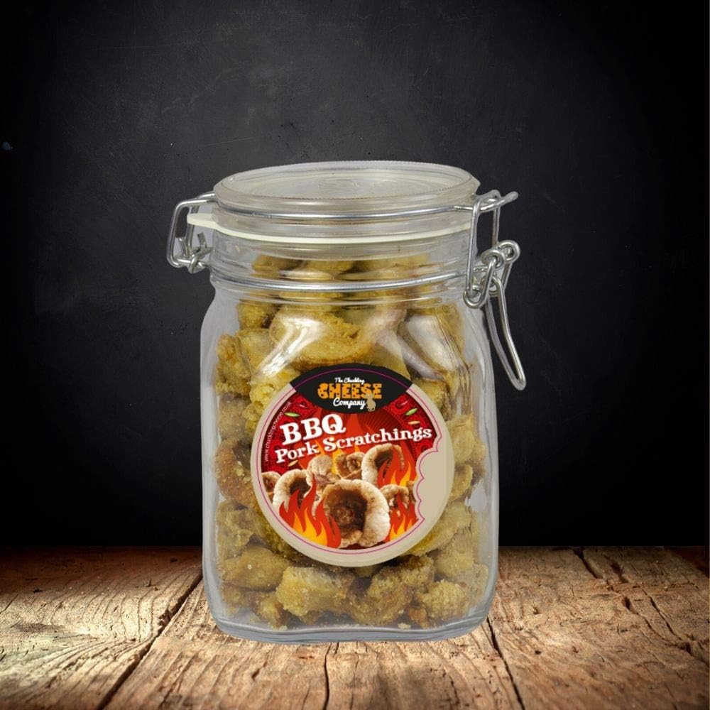Pork Scratchings Gift Jar, BBQ Flavour, 250g: Amazon.co.uk: Grocery