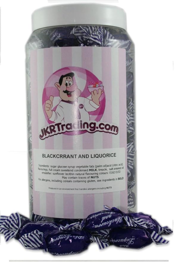 Blackcurrant and Liquorice Sweet Jar A Gift jar Full of Blackcurrant ...