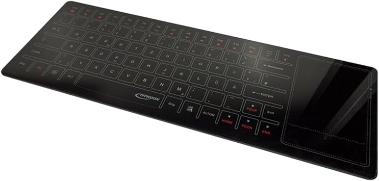 TYPHOON Glasmosphere Wireless Glass Keyboard for Smart PC: Amazon.co.uk ...