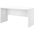 Amazon.com: Bush Furniture Bow Front Desk with Wire Management | Echo ...