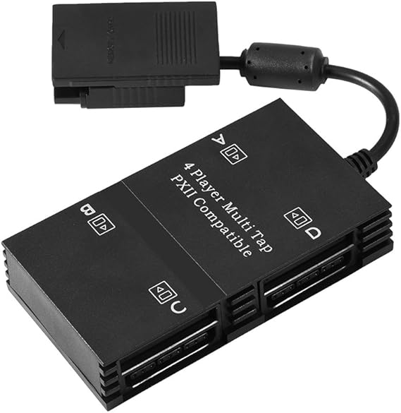 ASHATA Adaptador PS2 Multi-Player, Multitap para PS2,4 Player Adaptador ...