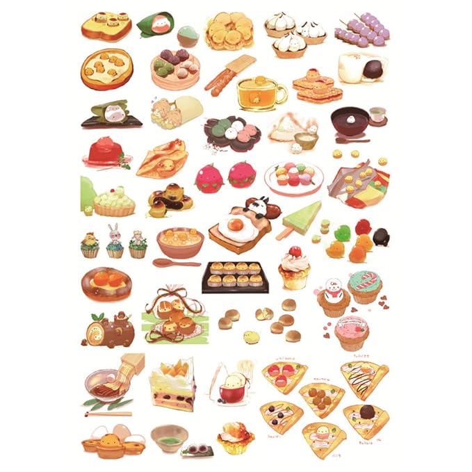 CAOLATOR Essen Sticker Mädchen Aufkleber Kinder Deko Papier ...