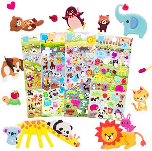 IMNEXT2U 3D Puffy Stickers for Kids Resuable Sticker for Toddler, Boys ...